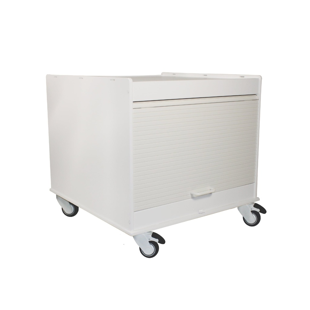 Equipment Cart White 24 x 24, 24" Height, Adjustable Shelf, Tambour ...